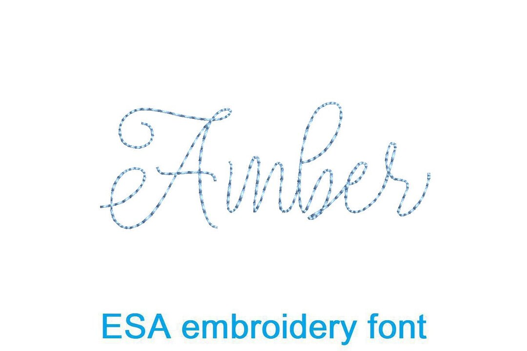Amber Bean Stitch ESA Embroidery Font - Etsy