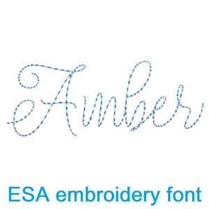 Amber Bean Stitch ESA Embroidery Font - Etsy