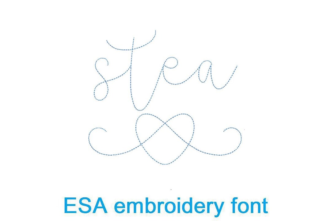 Stea Bean Stitch ESA Embroidery Font (SNAS) - Etsy