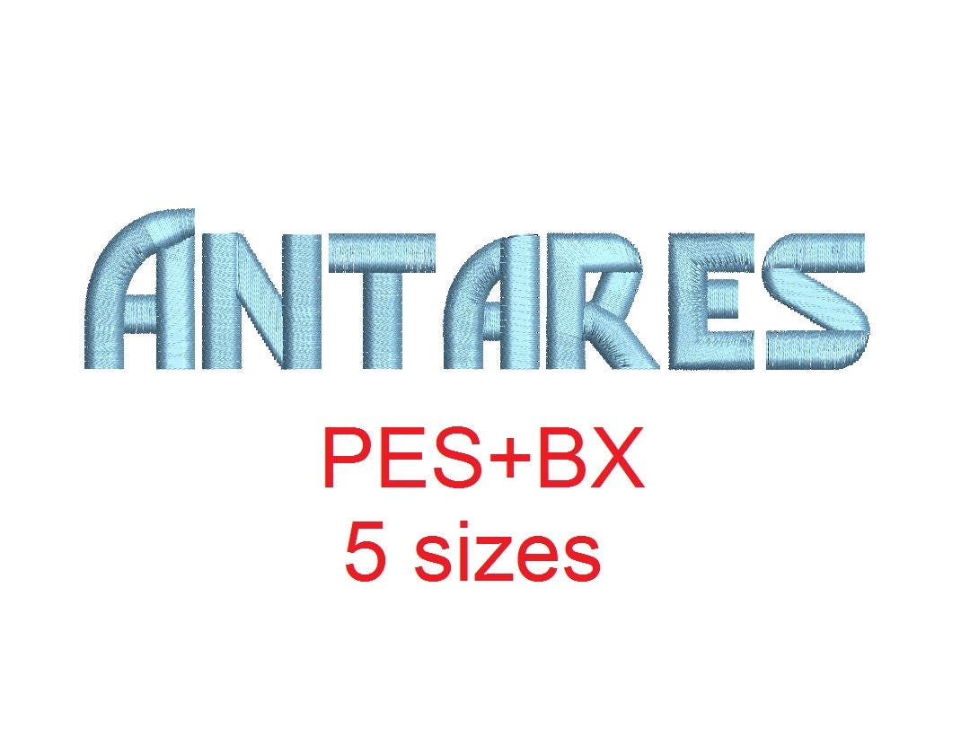 Antares Embroidery Font Formats Bx (which Converts to 17 Machine ...
