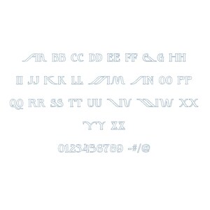 Instant Tunes Bean Stitch Outline Machine Embroidery Font 6 Sizes - Etsy