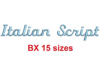 Flair Script Embroidery BX Font Sizes 0.25 1/4 0.50 1/2 | Etsy