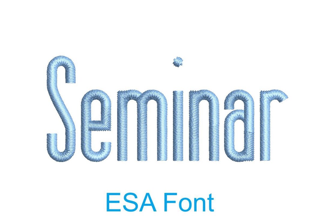 Seminar ESA Embroidery Font - Etsy