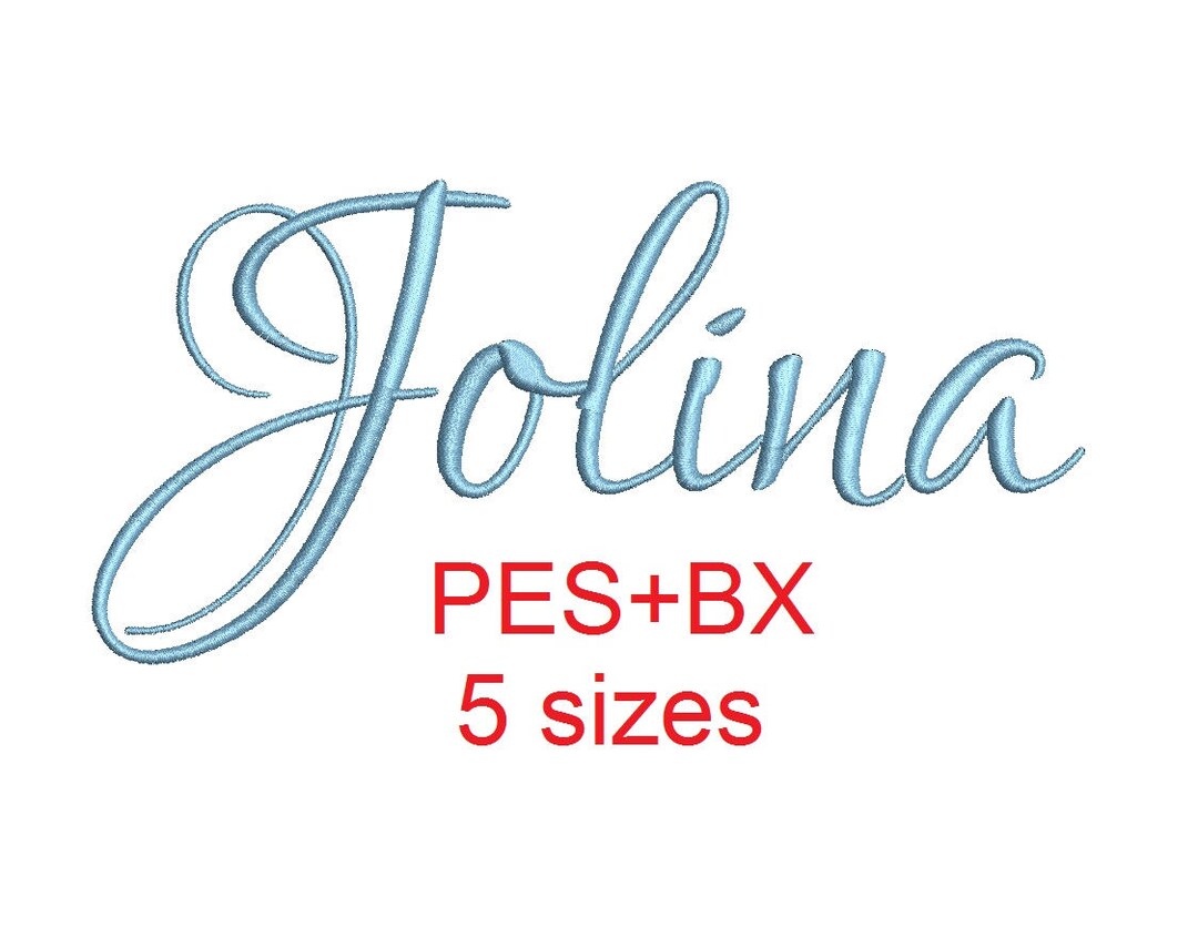 Jolina Embroidery Font Formats Bx (which Converts to 17 Machine Formats ...