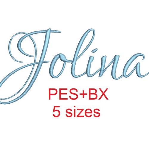 Jolina Embroidery Font Formats Bx which Converts to 17 - Etsy