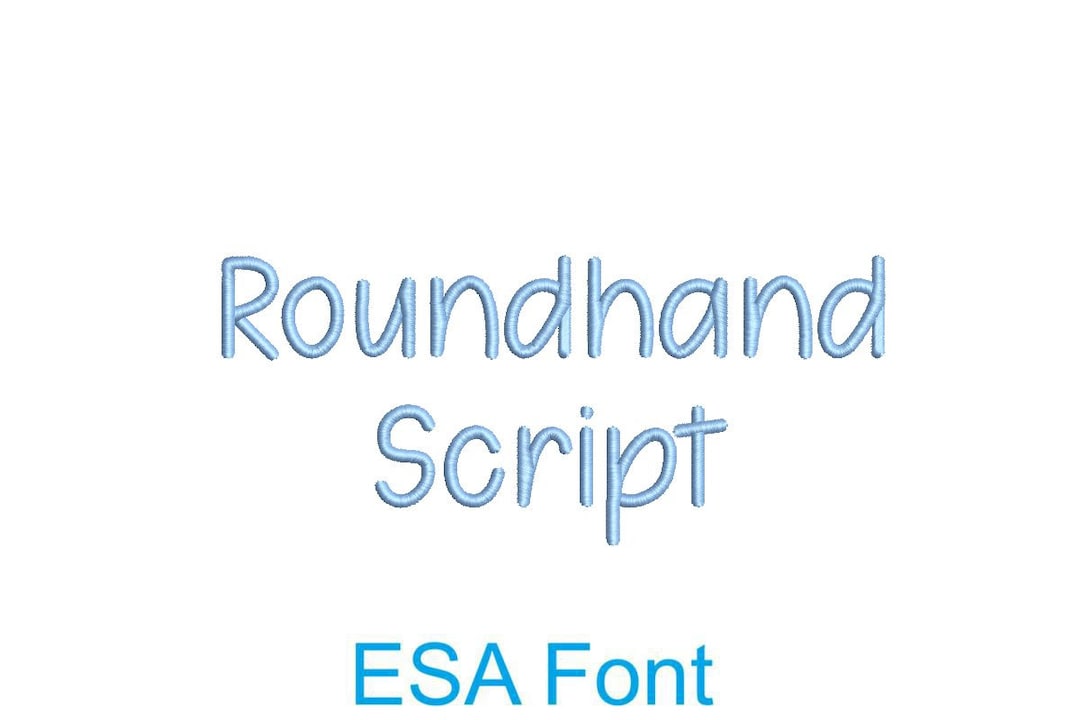 Roundhand Script ESA Embroidery Font - Etsy