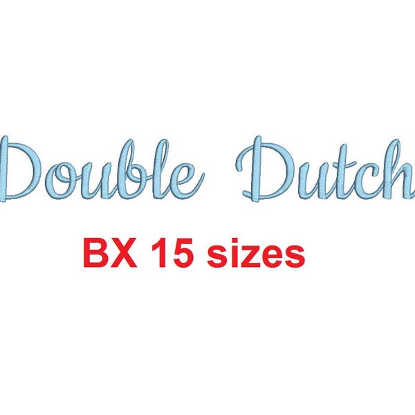 Double Dutch Embroidery Font - Etsy
