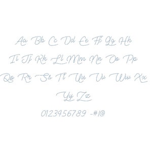 Liar Script Bean Stitch Machine Embroidery Font 6 Sizes (MHA) - Etsy