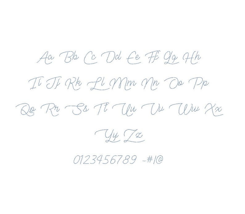 Liar Script Bean Stitch Machine Embroidery Font 6 Sizes (MHA) - Etsy