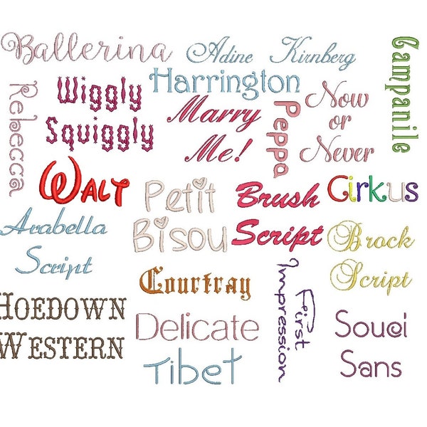 Embroidery Font Sets - Etsy