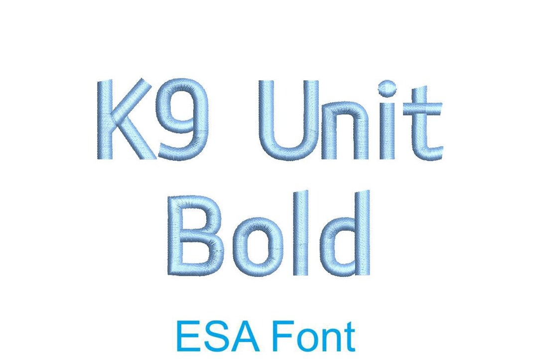 K9 Unit Bold ESA Embroidery Font - Etsy