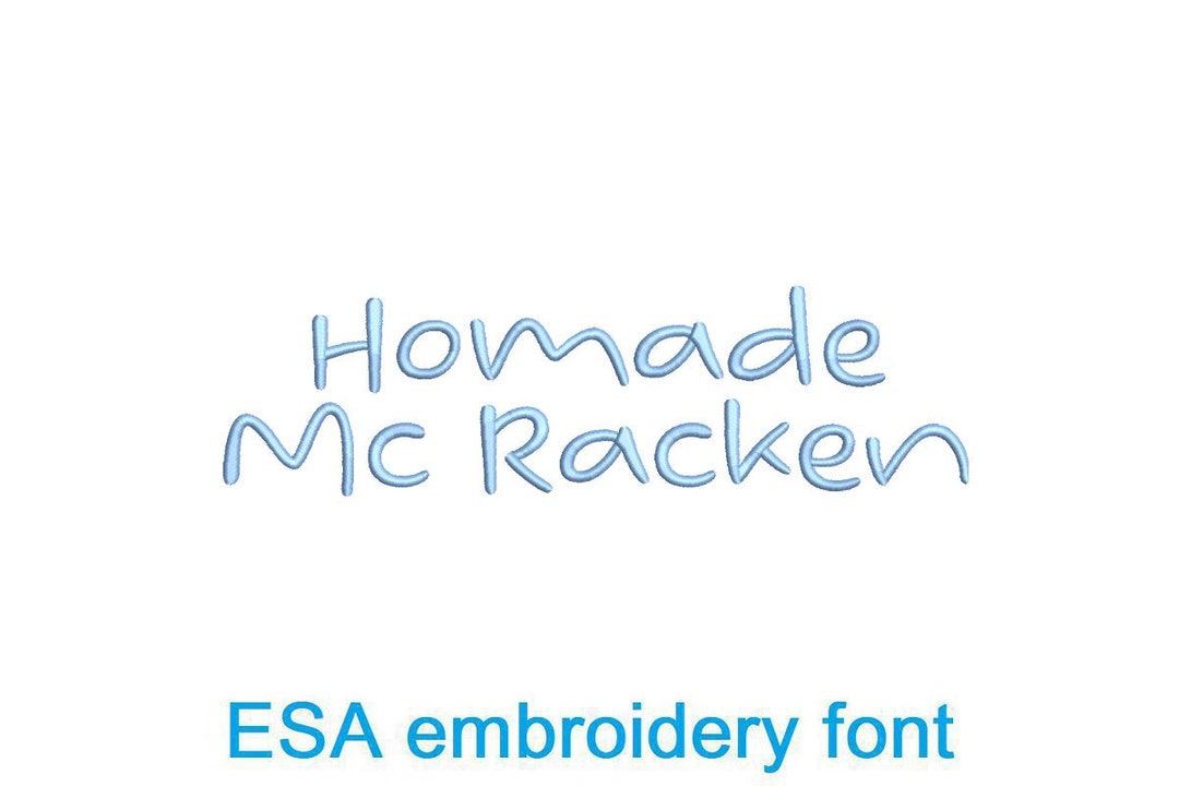 Homade Mc Racken ESA Embroidery Font With Commercial License (SNAS) - Etsy