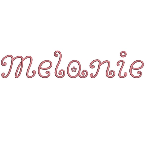 Melanie Embroidery Font - Etsy