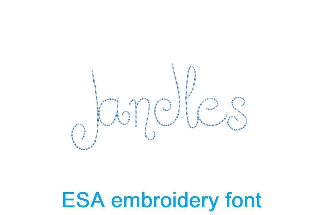 Jandles Bean Stitch ESA Embroidery Font - Etsy