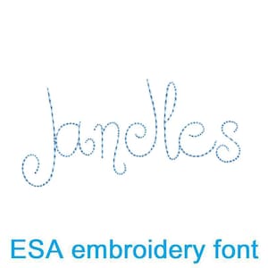 Jandles Bean Stitch ESA Embroidery Font - Etsy