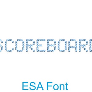 Scoreboard ESA Embroidery Font - Etsy