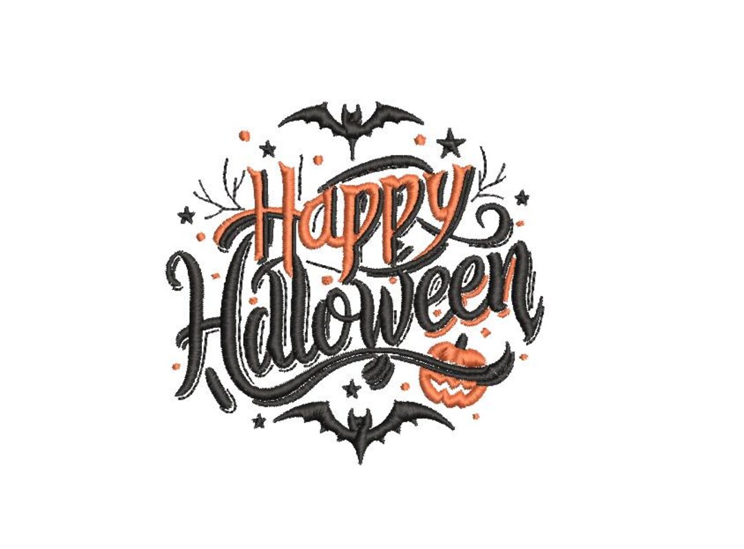 Happy Halloween Swirly Scripture With Stars, Old Branches, Spooky Scary ...