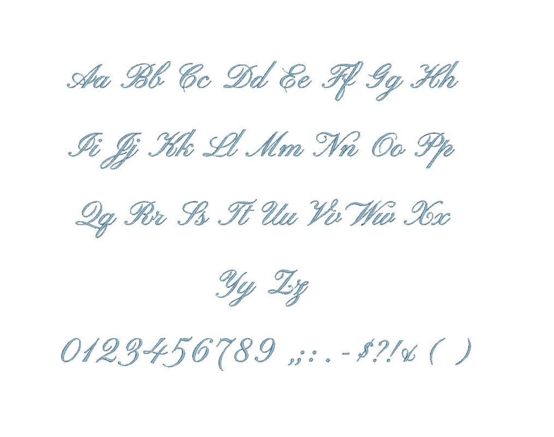 Chateauneuf Script Embroidery Font: BX + PES Formats (digital Download ...