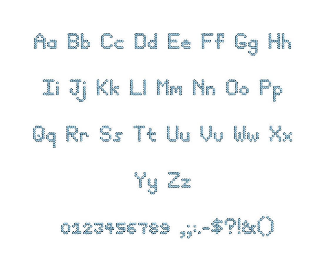Telex Embroidery Font Formats Bx which Converts to 17 Machine | Etsy