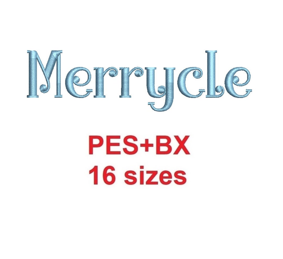Merrycle Embroidery Font Formats PESBX 16 Sizes French and - Etsy