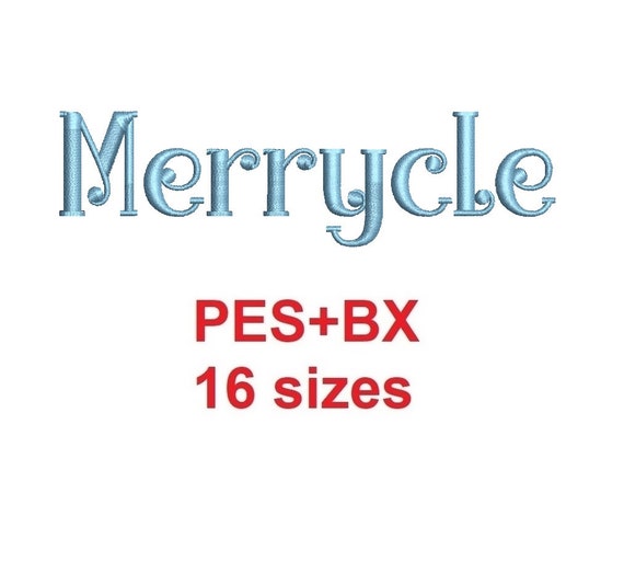 Merrycle Embroidery Font Formats PESBX 16 Sizes French and | Etsy