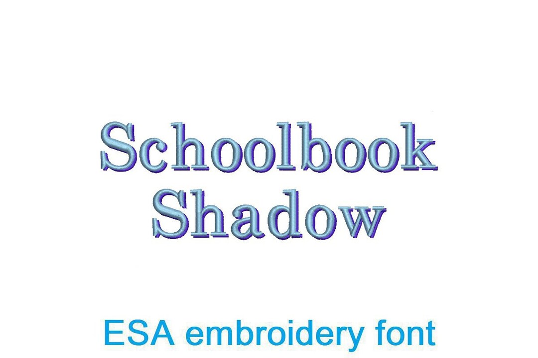 Schoolbook Shadow ESA Font - Etsy