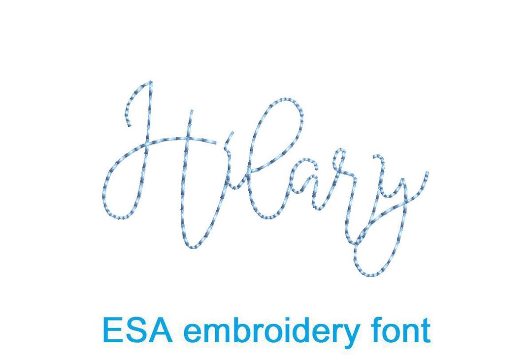 Hilary Bean Stitch ESA Embroidery Font for Wilcom Softwares - Etsy