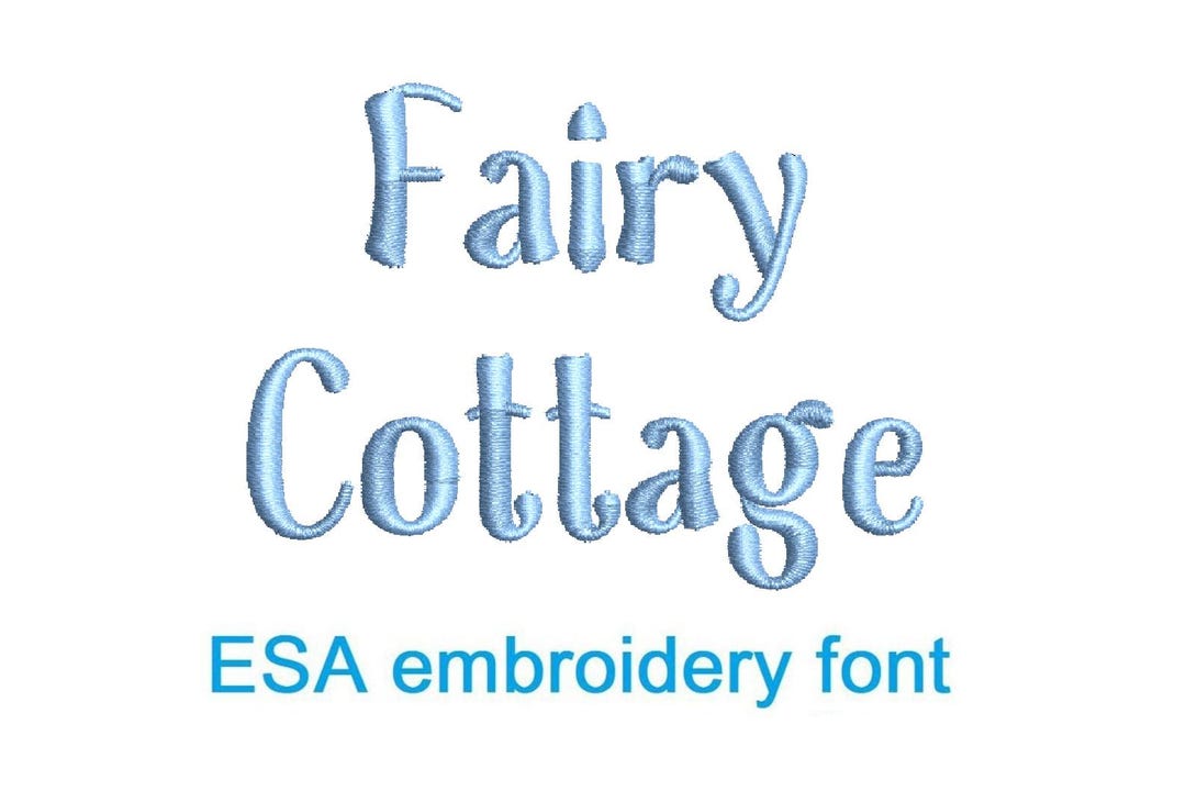 Fairy Cottage ESA Embroidery Font (MHA) - Etsy