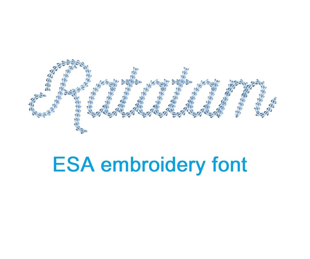 Ratatam Chain Stitch ESA Font - Etsy