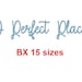 A Perfect Place Embroidery BX Font Sizes 0.25 (1/4), 0.50 (1/2), 1, 1.5 ...