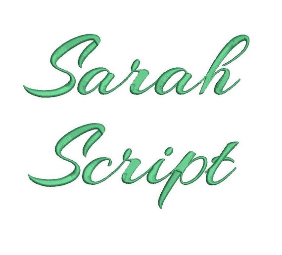 Sarah Script Embroidery Font Formats Bx Dst Exp Pes Jef | Etsy Sweden