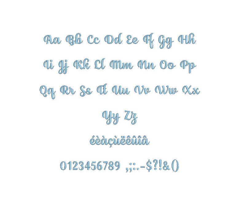 July Seventh Embroidery Font Dst/exp/jef/hus/vip/vp3/xxx 16 Sizes ...