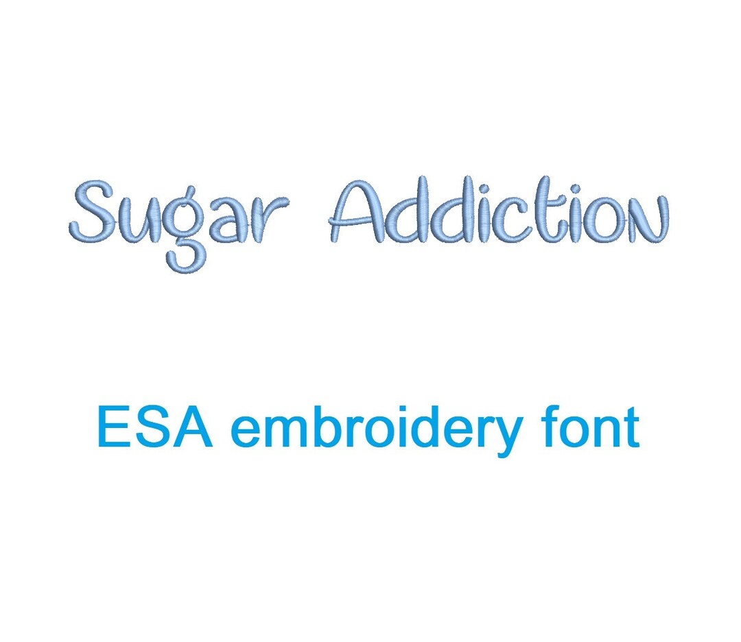 Sugar Addiction ESA Embroidery Font (MHA) - Etsy