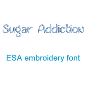 Sugar Addiction ESA Embroidery Font (MHA) - Etsy
