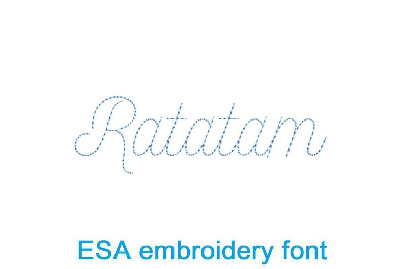 Ratatam Bean Stitch ESA Embroidery Font - Etsy