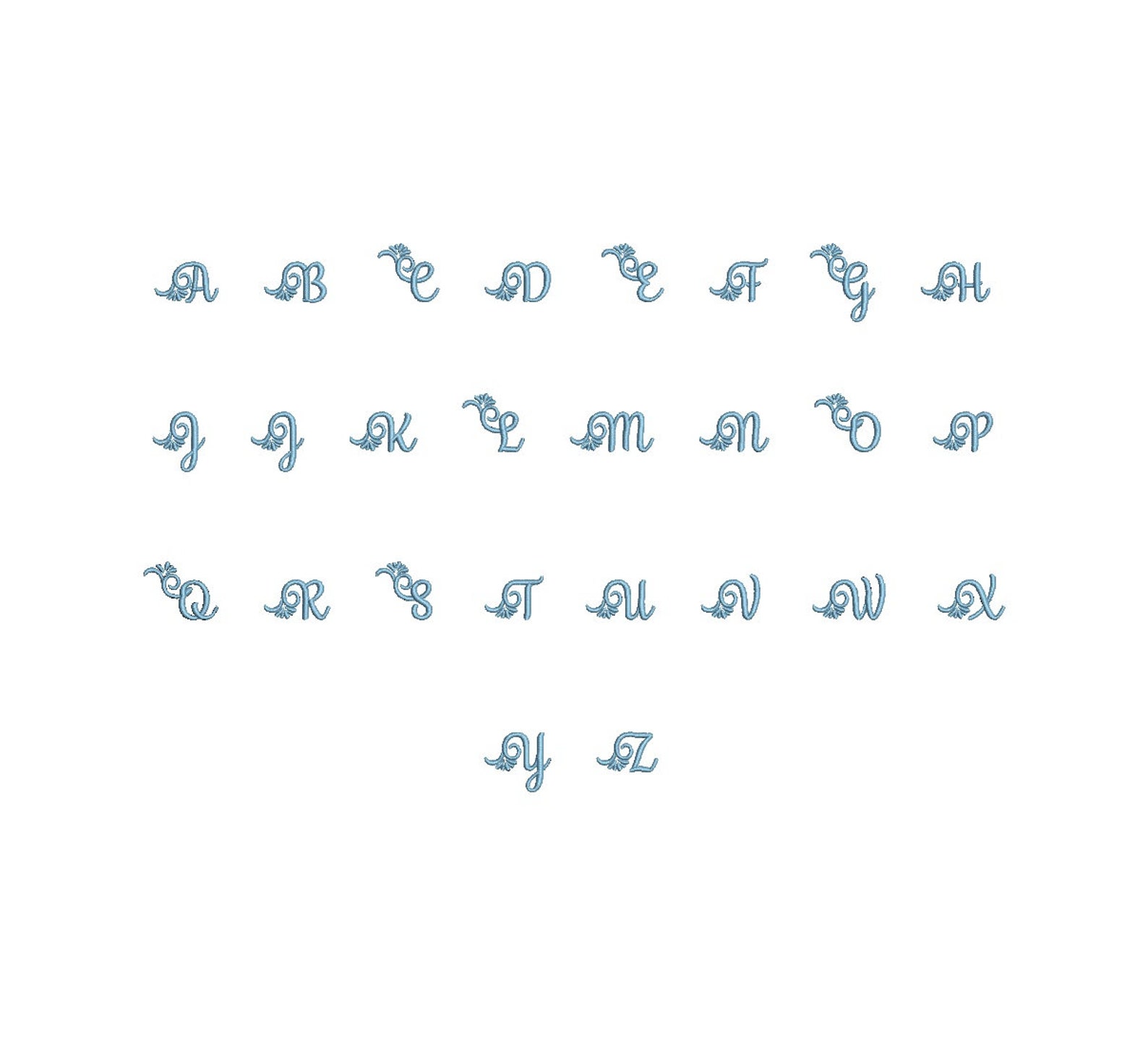 Karima Embroidery Font With Over 400 Glyphes Formats PESBX - Etsy