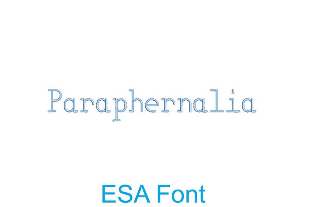 Paraphernalia ESA Embroidery Font - Etsy