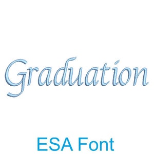 Graduation ESA Embroidery Font - Etsy