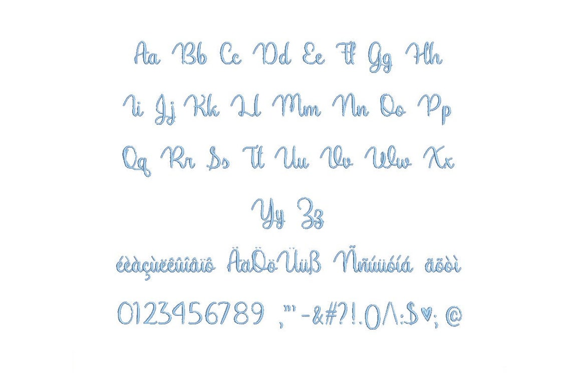 Rebelious Af ESA Embroidery Font With Commercial License (MHA) - Etsy