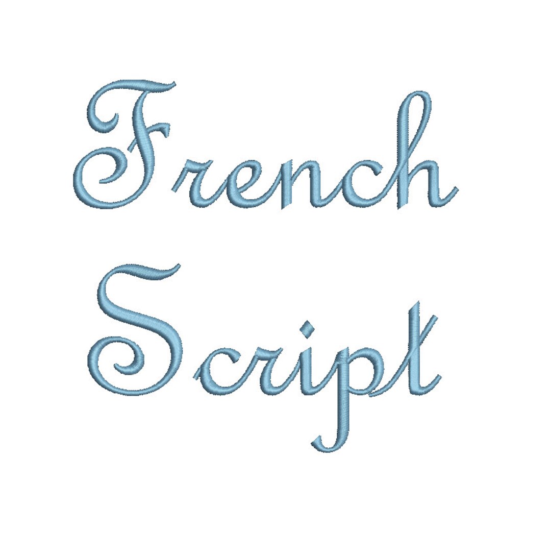 French Script Embroidery Font Formats Bx (compatible With 17 Machine ...