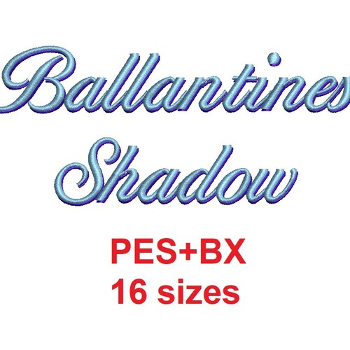 Aerolite Shadow Embroidery Font Formats Bx Pes Sizes 0.50 - Etsy
