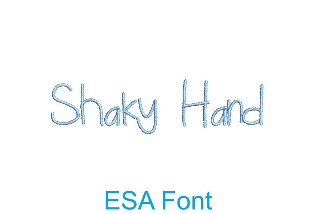 Shaky Hand ESA Embroidery Font - Etsy