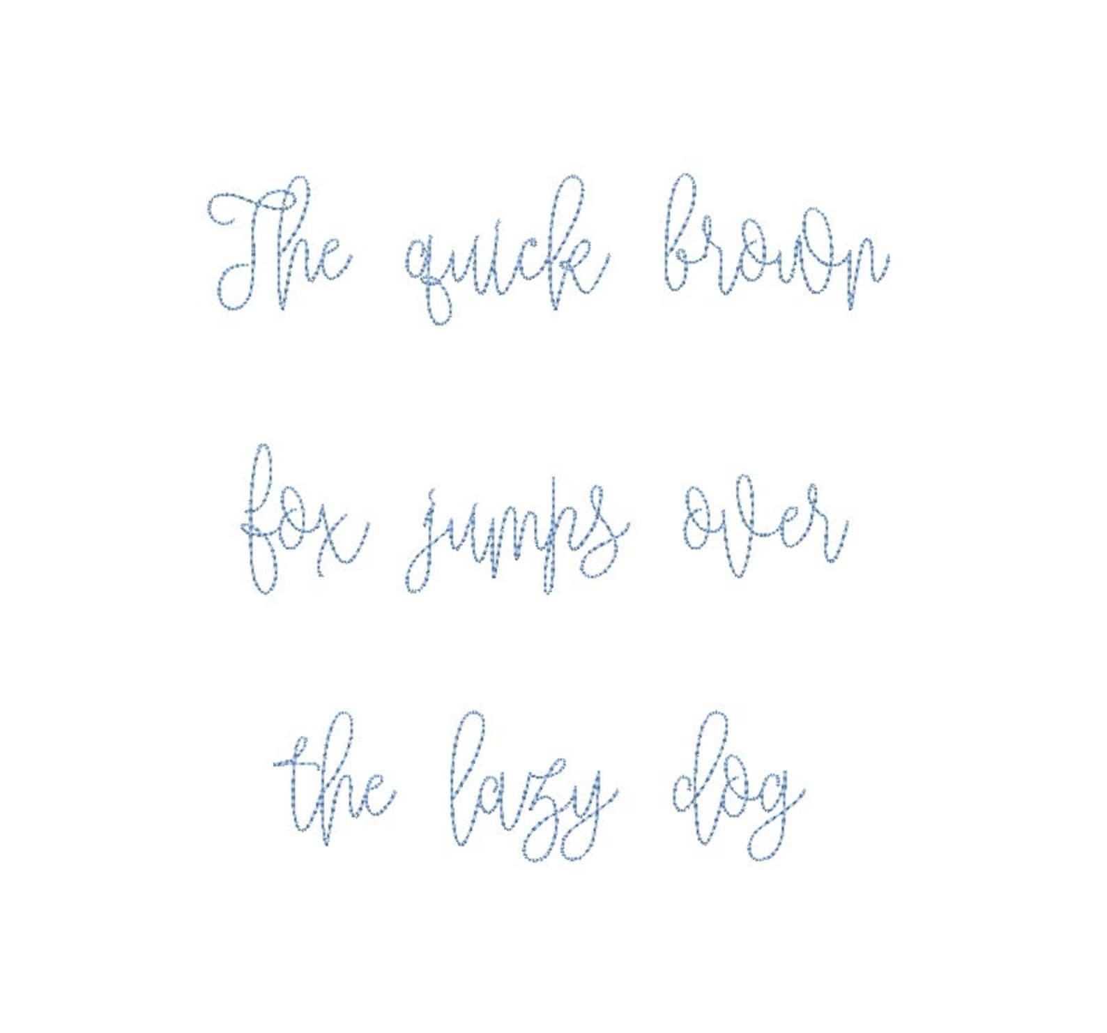 Brooke Bean Stitch Machine Embroidery Font 6 Sizes - Etsy