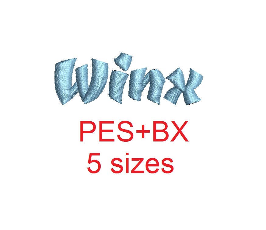 Winx embroidery font formats bx which converts to 17 machine | Etsy