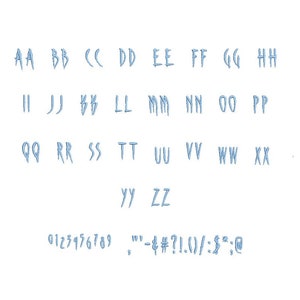 Serial Killer Embroidery Font - 12 Sizes and 9 File Formats - Etsy