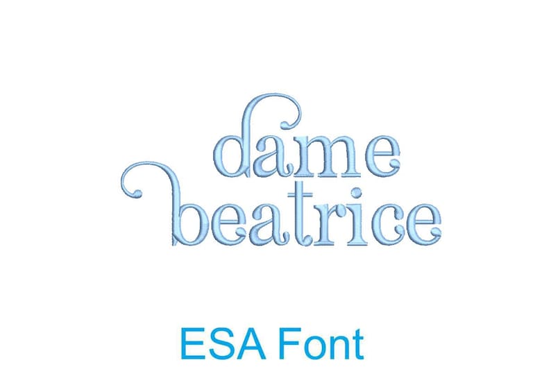 Dame Beatrice ESA Embroidery Font - Etsy