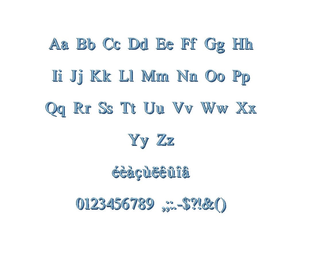 Times Roman Shadow Embroidery Font Formats Bx + Pes, 16 Sizes - Etsy Canada