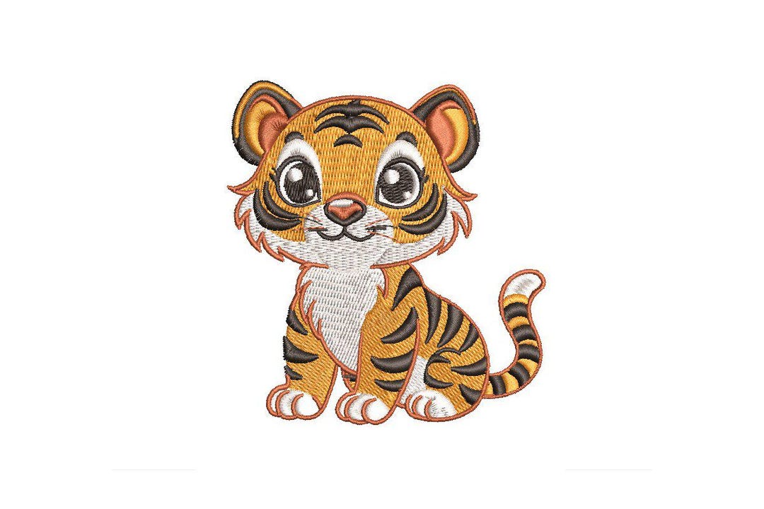 Tiger Cub Embroidery Design - Etsy