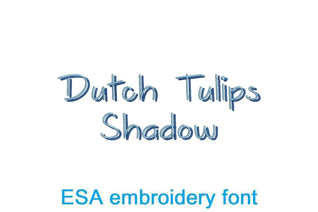 Dutch Tulips Shadow ESA Font (MHA) - Etsy