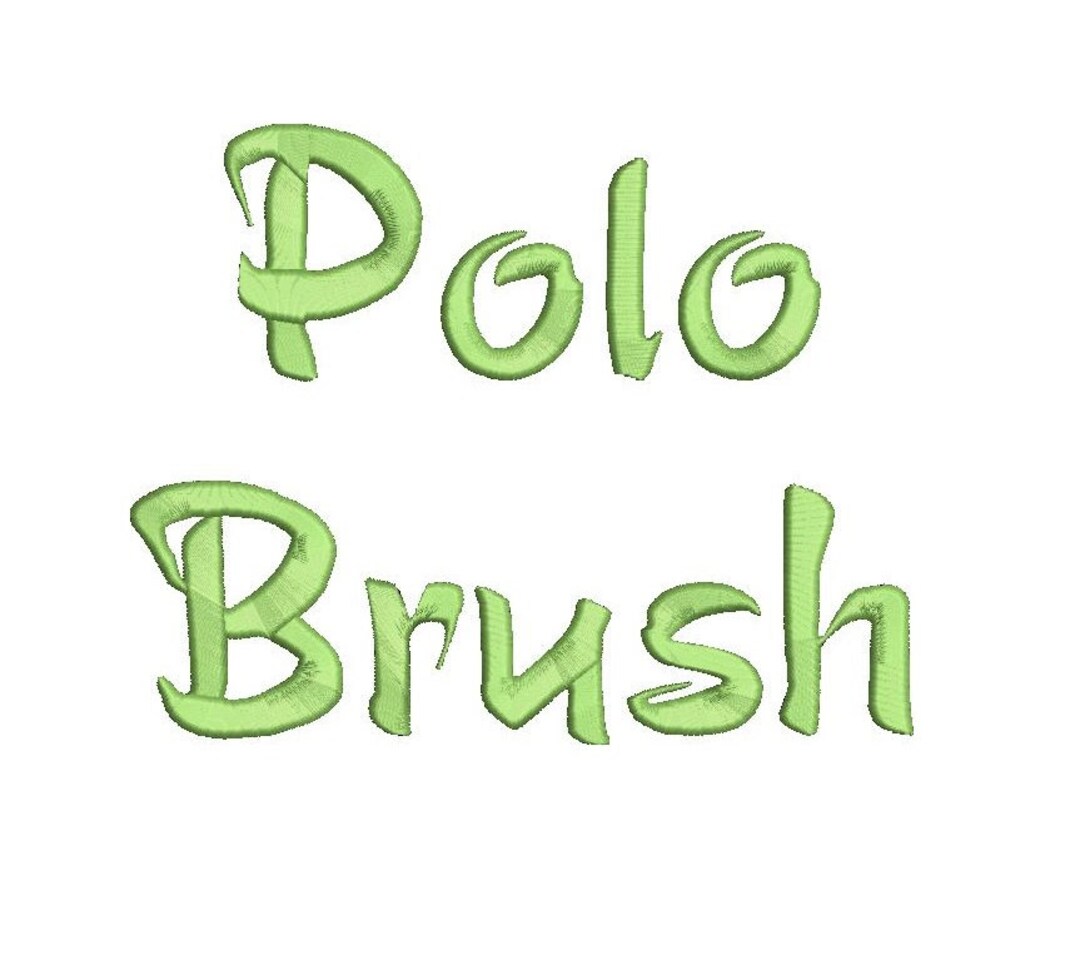 Polo Brush Script Embroidery Font Bx (compatible With 17 Machine File ...